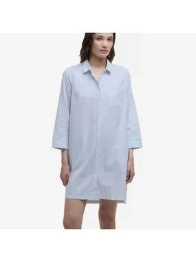 Barbour | Dresses | Barbour Seaglow Light Blue Long Sleeve Dress ...